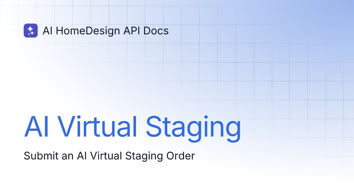 AI Virtual Staging | AI HomeDesign API Docs